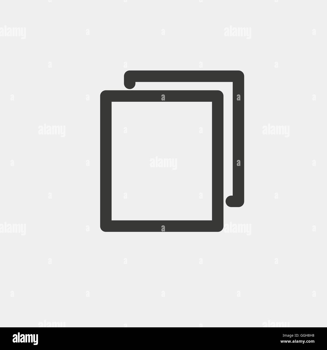 paper icon of brown outline for illustration Stock Vector Image & Art ...