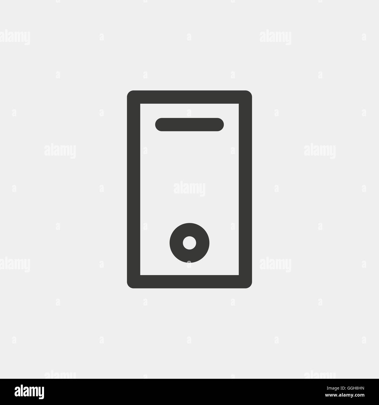 phone icon of brown outline for illustration Stock Vector Image & Art ...