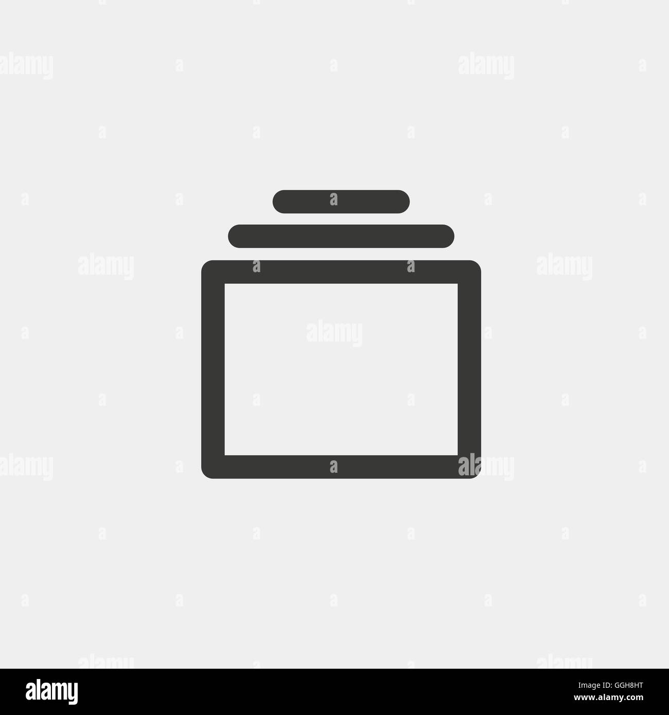 multi tab icon of brown outline for illustration Stock Vector Image ...