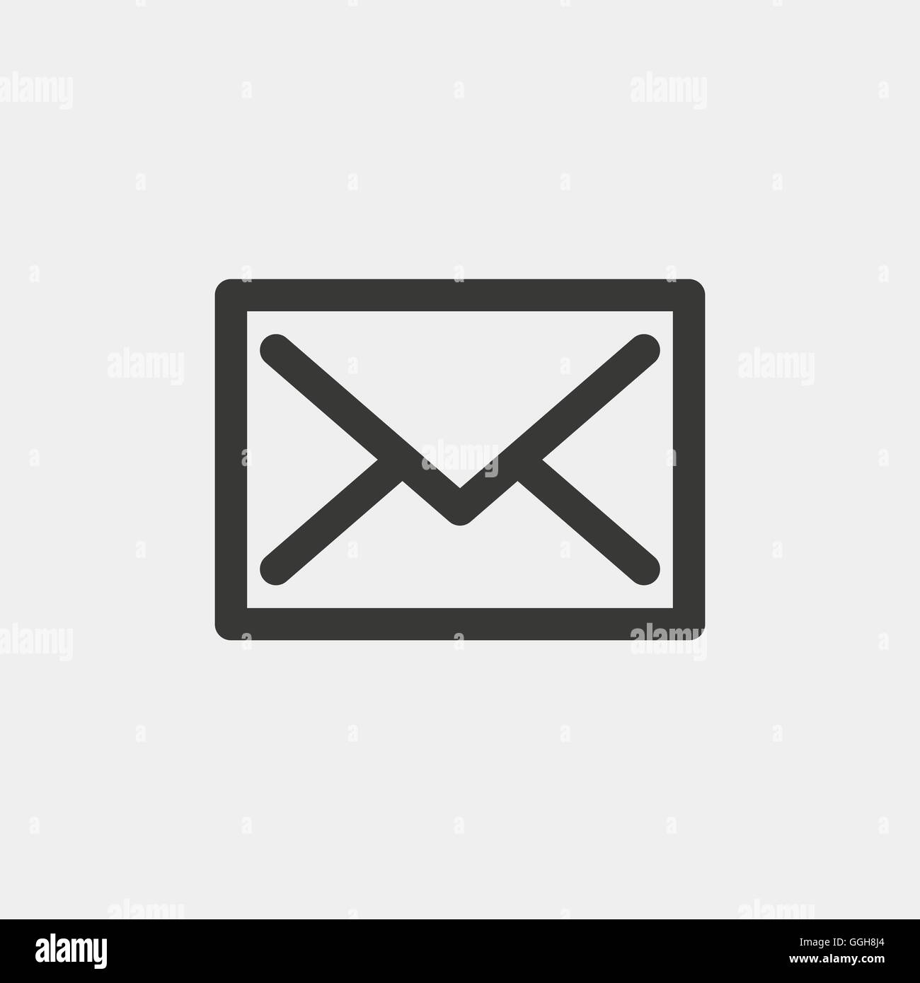 mail icon of brown and thin outline Stock Vector Image & Art - Alamy