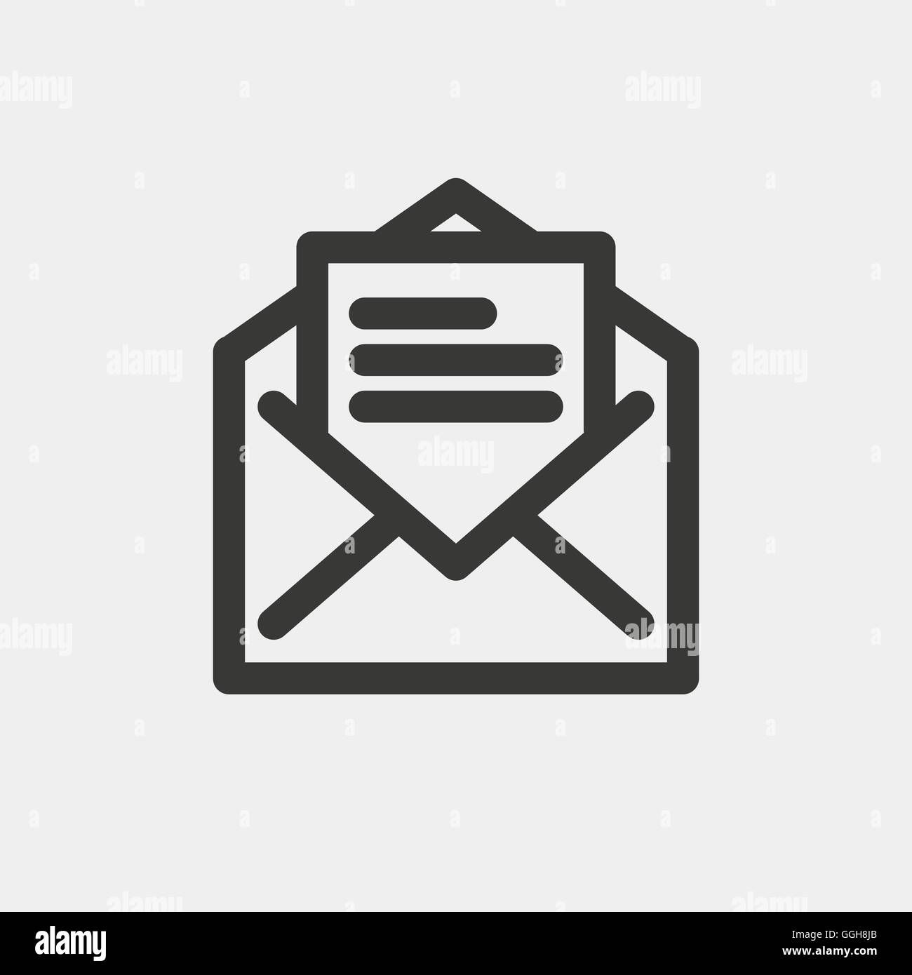 Envelope open text icon Stock Vector Images - Alamy