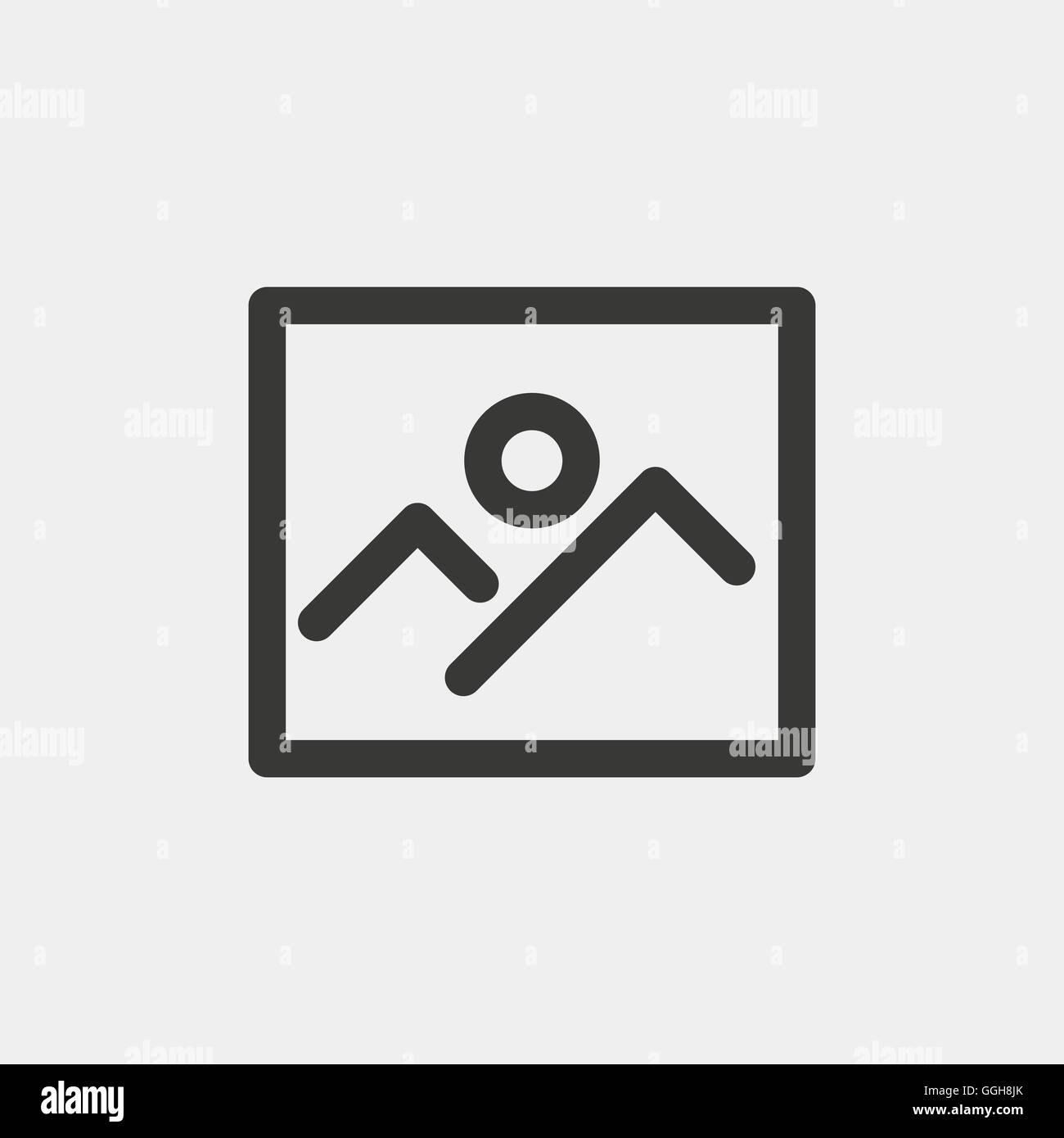 nature photo icon of brown outline for illustration Stock Vector Image ...