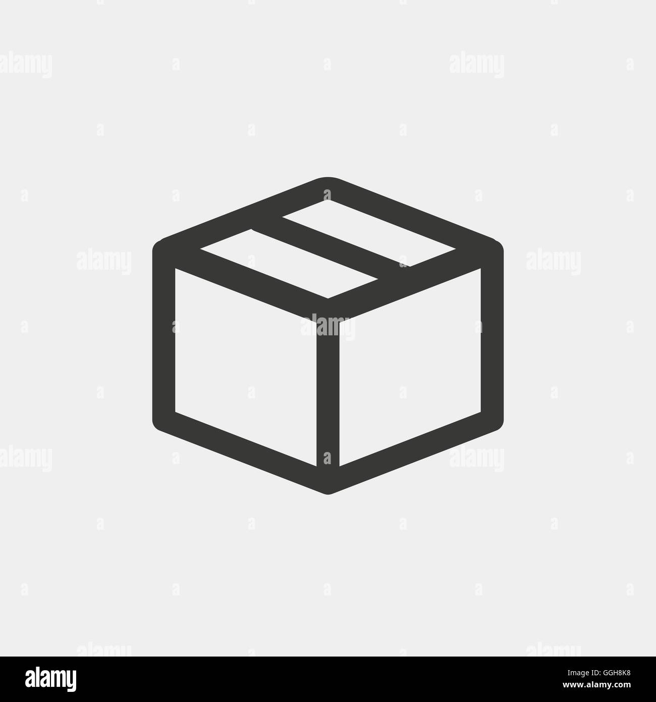 box icon of brown outline for illustration Stock Vector Image & Art - Alamy