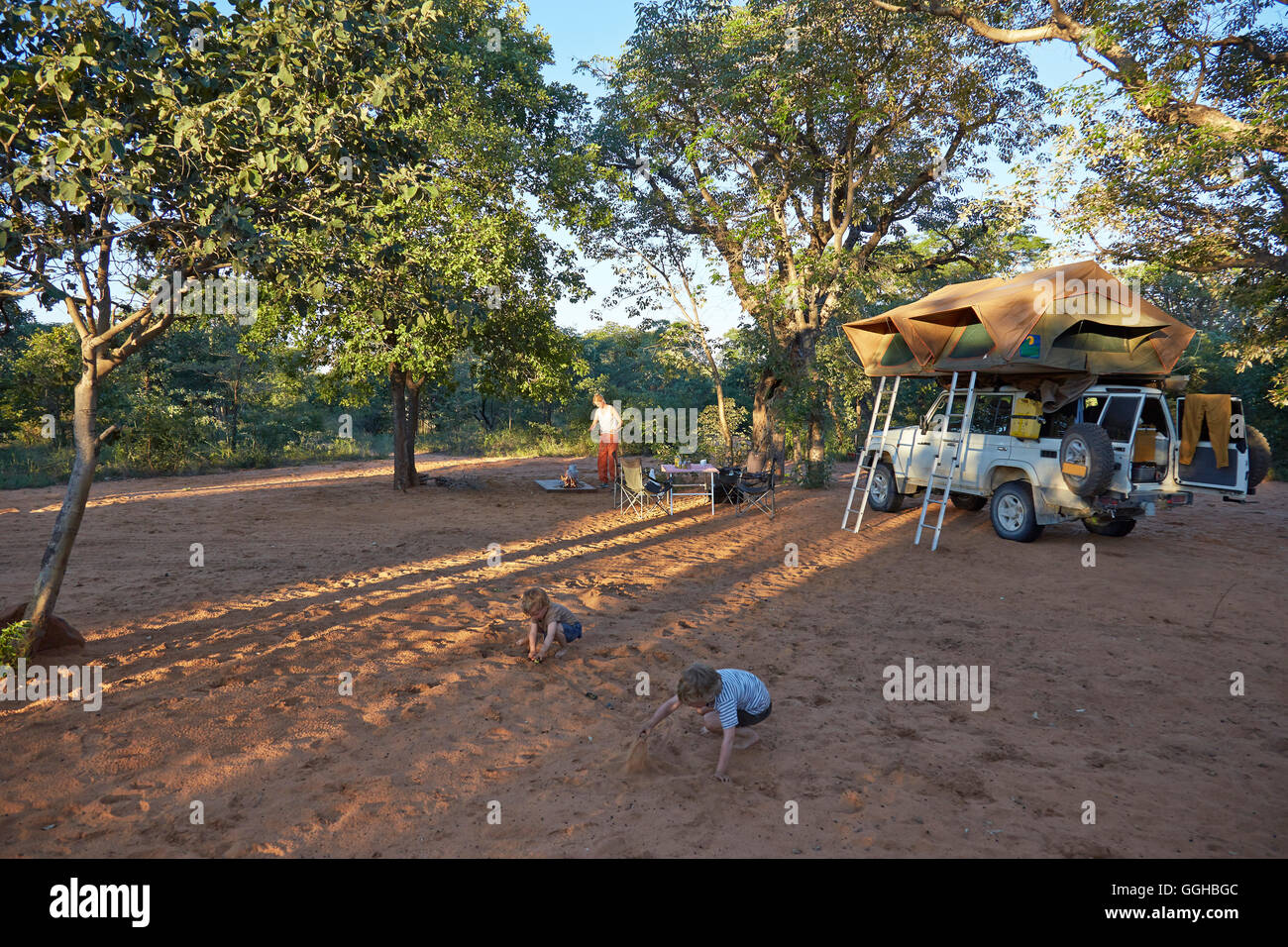 Boys playing in sand, Khaudum, Namibia Stock Photo - Alamy