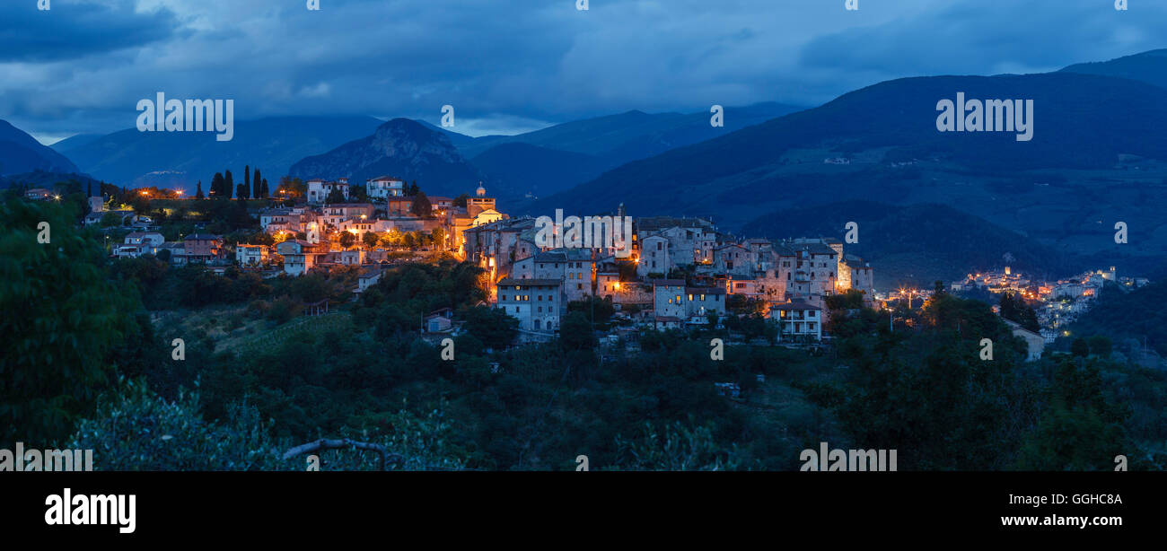 Torreorsina with Arrone down in valley of the Nera river, Valnerina, St ...