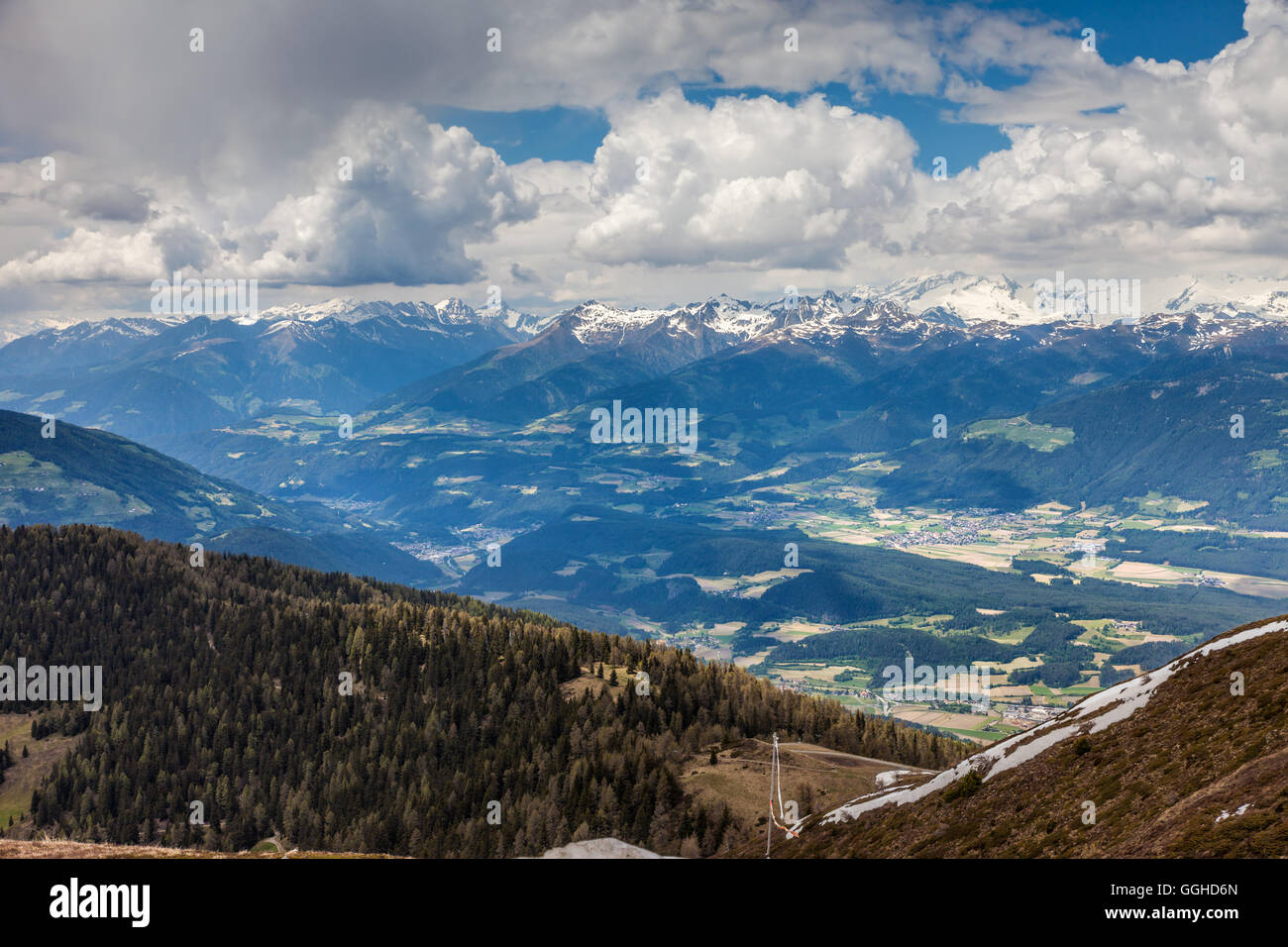 geography / travel, Italy, South Tyrol, view into Pustertal (Puster ...