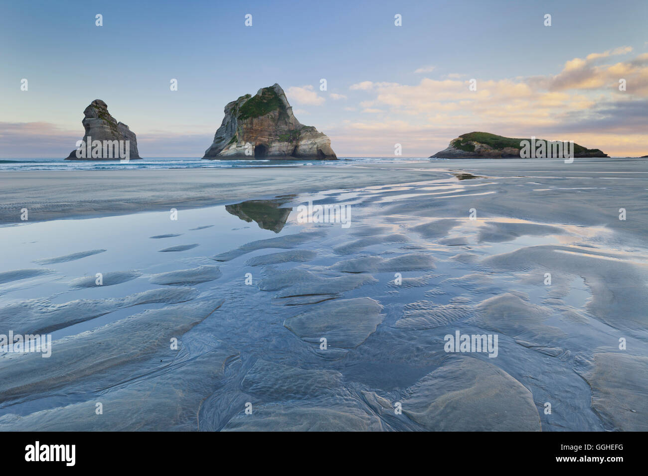 Archway Islands, Wharariki Beach, Tasman, South Island, New Zealand Stock Photo - Alamy