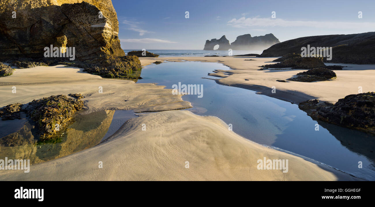 Archway Islands, Wharariki Beach, Tasman, South Island, New Zealand ...