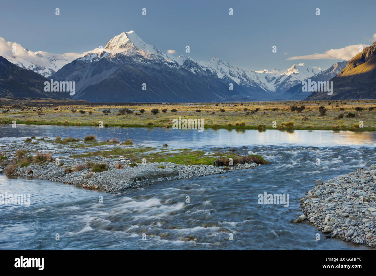 Aoraki, Tasman River, Mount Cook National park, Canterbury, South ...