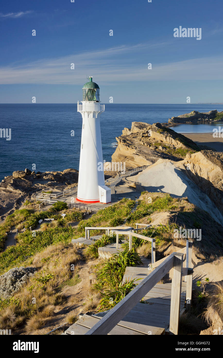 Castle Point lighthouse, Wellington, North Island, New Zealand Stock ...