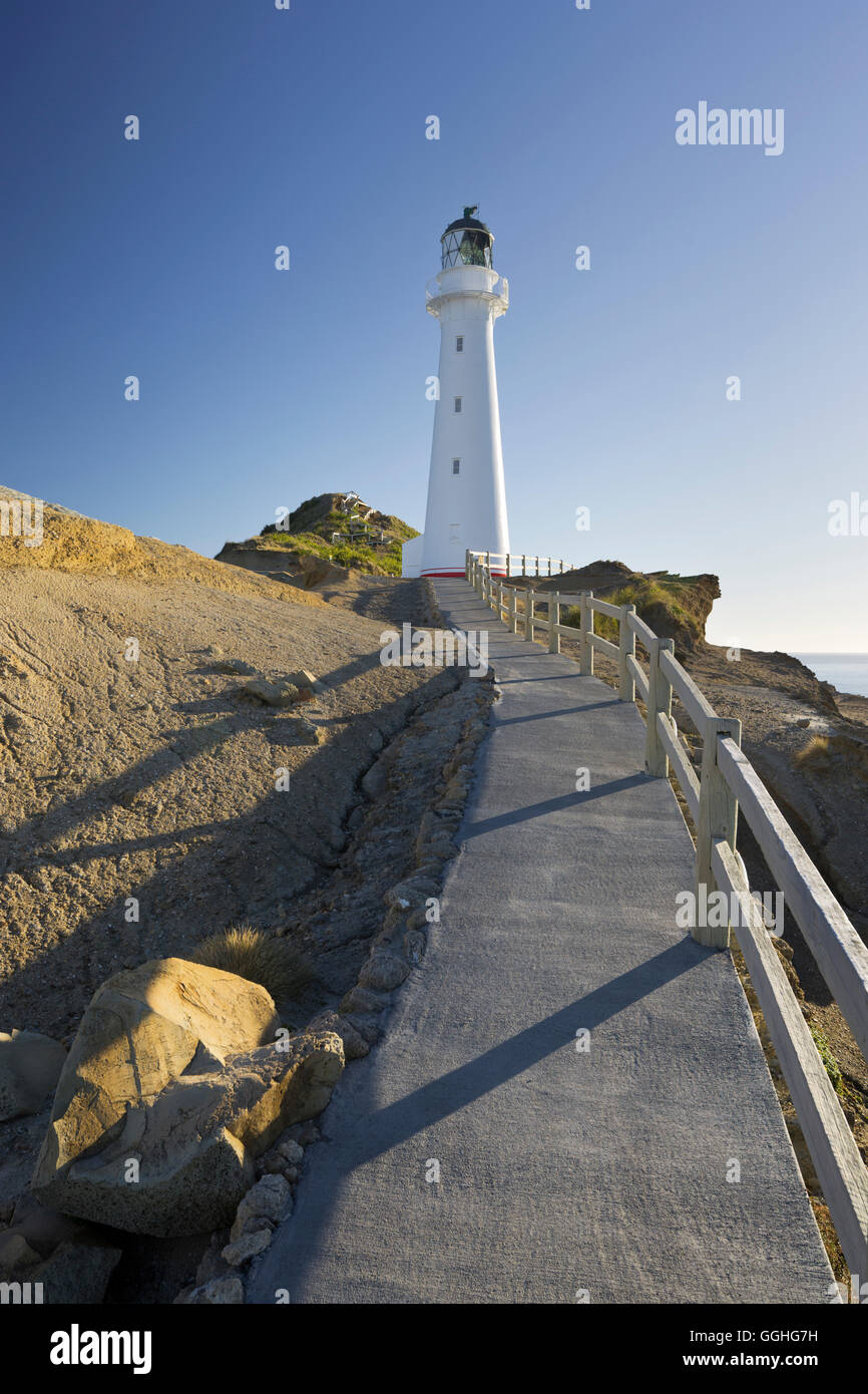 Castle Point lighthouse, Wellington, North Island, New Zealand Stock ...