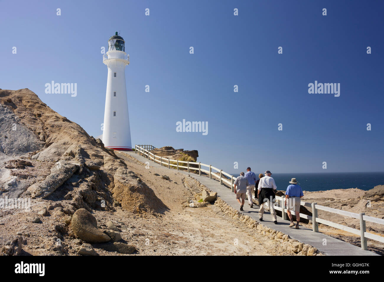 Castle Point lighthouse, Wellington, North Island, New Zealand Stock ...