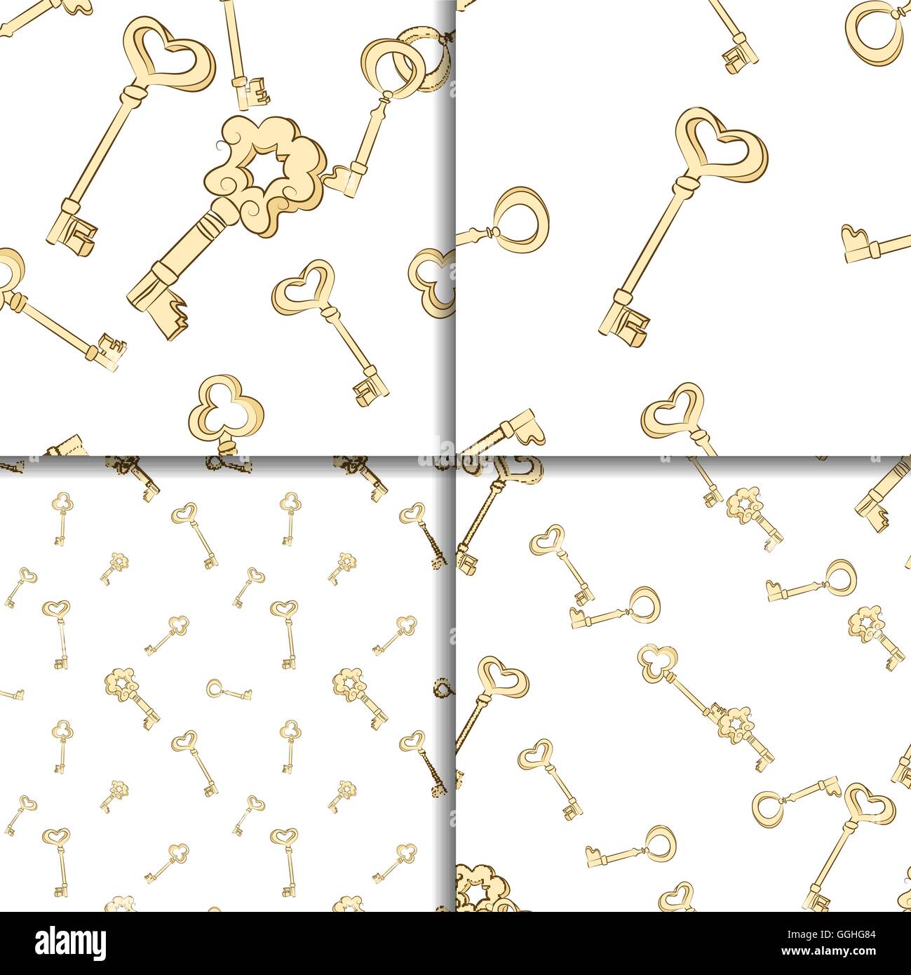 Seamless keys pattern set Stock Vector Image & Art - Alamy