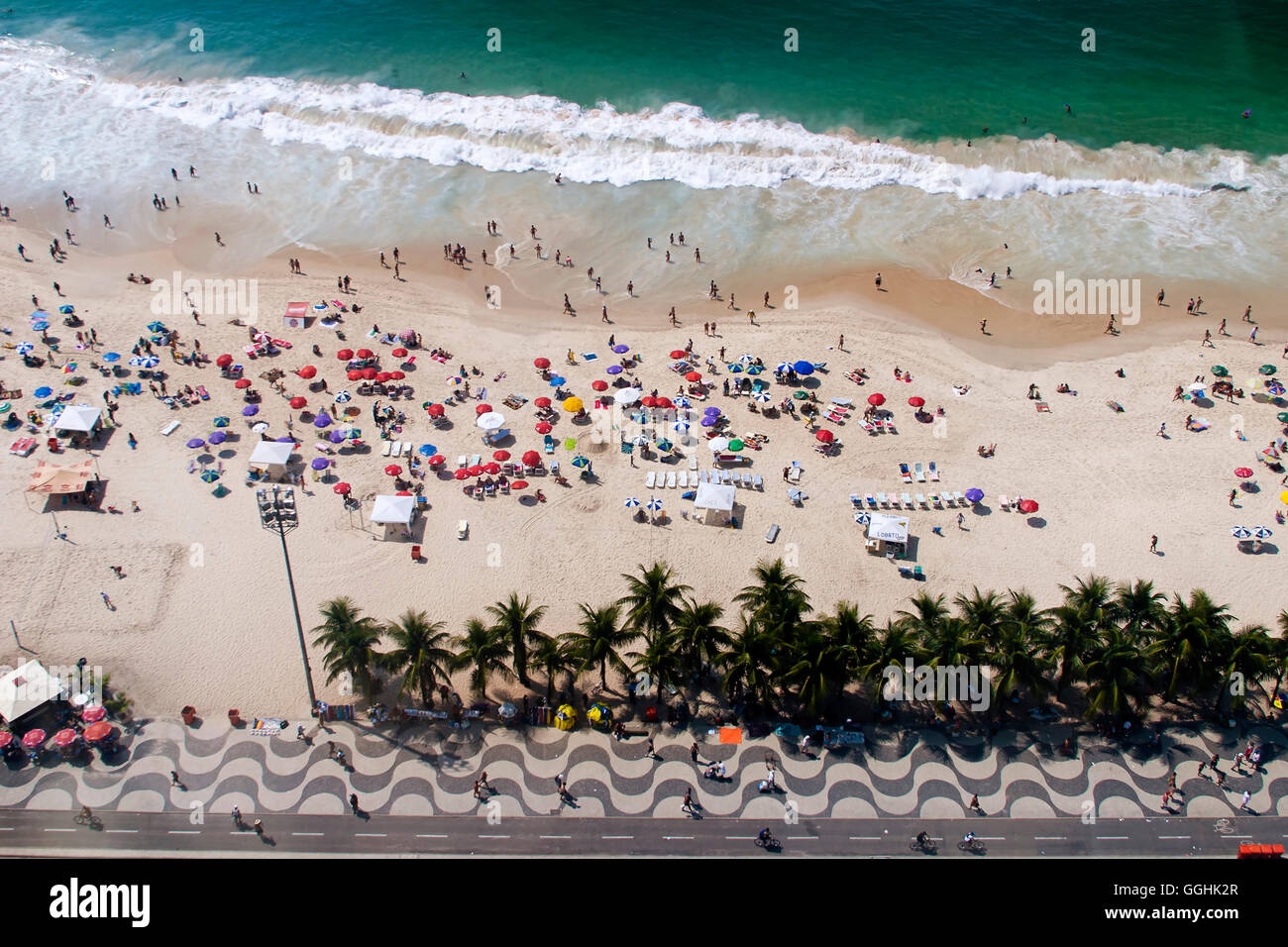 Beach promenade, Copacabana beach, Rio de Janeiro, Brasil, South ...