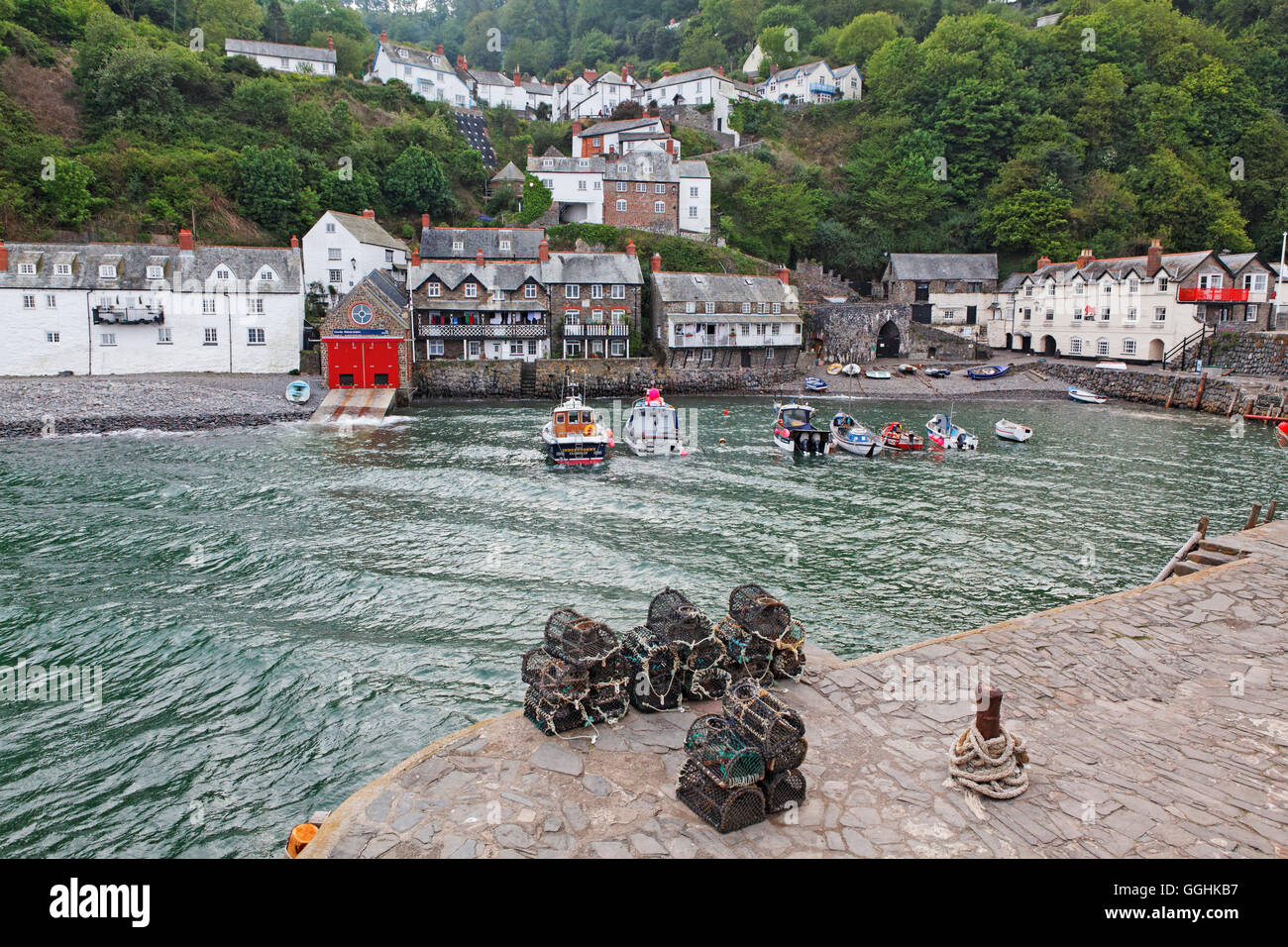 Harbour in Clovelly, Cornwall, England, Great Britain Stock Photo - Alamy
