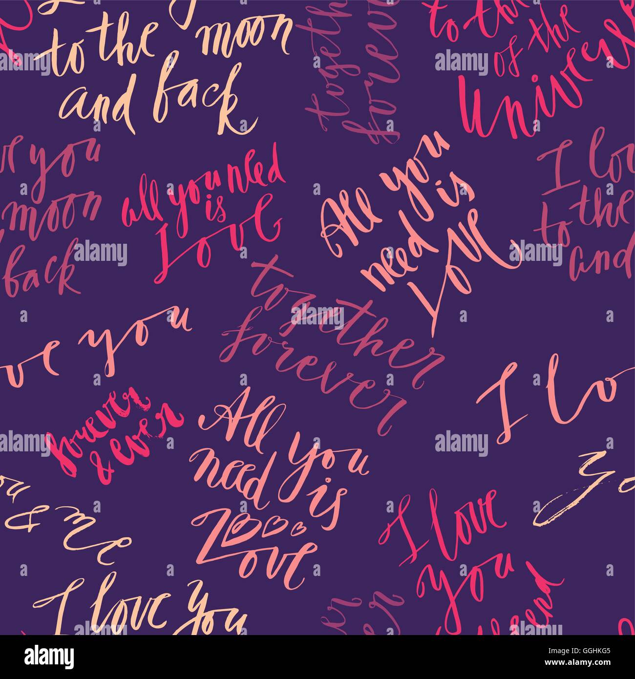 Seamless vector lettering pattern Stock Vector Image & Art - Alamy