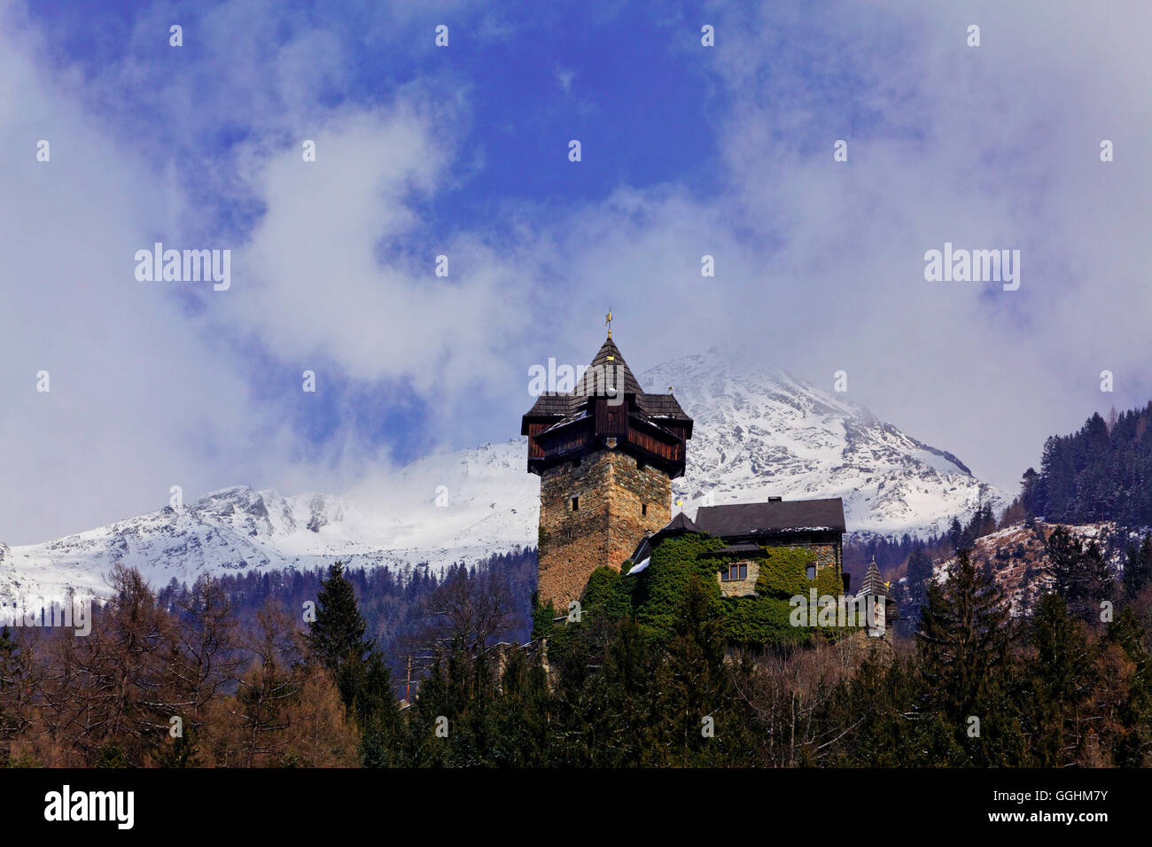 Castle Niederfalkenstein, Obervellach, National Park Hohe Tauern ...