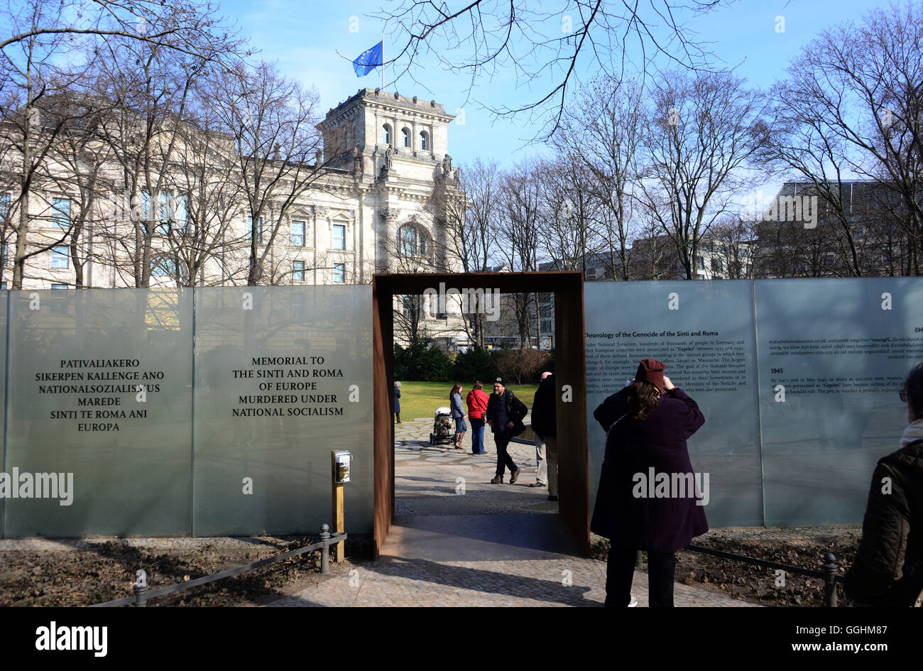 Memorial for the Sinti and Roma near the Reichstag, Berlin, Germany ...
