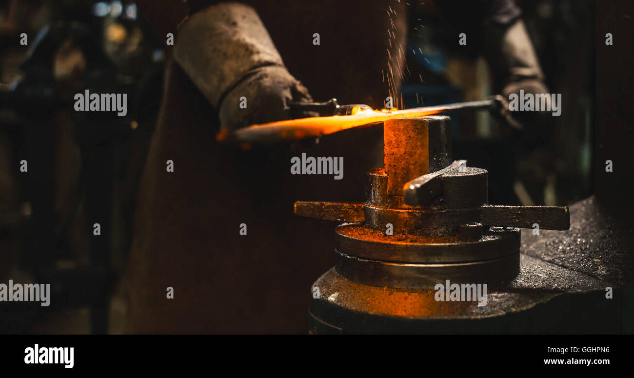 Red hot iron rod hi-res stock photography and images - Alamy