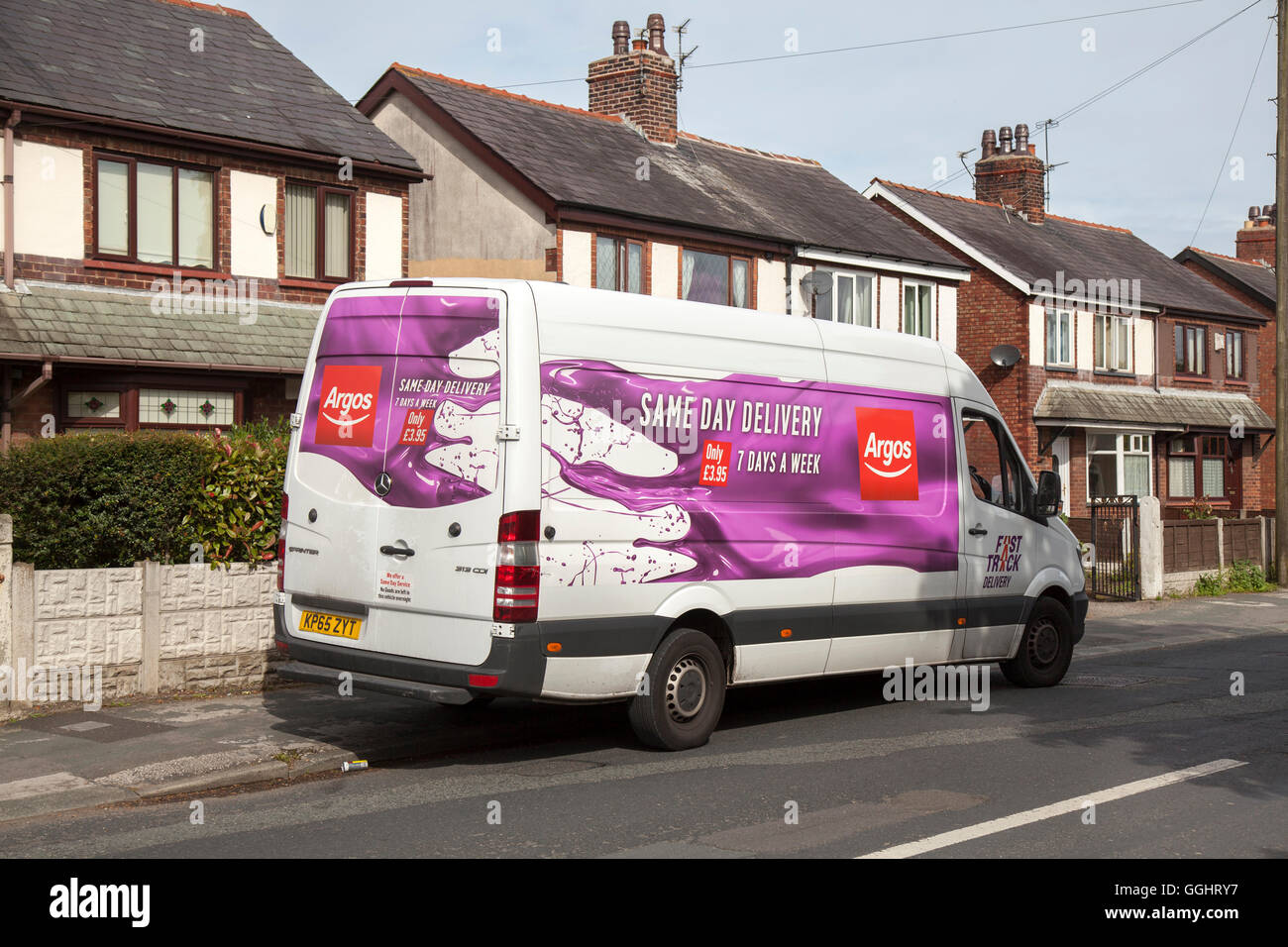 Argos box van Paid Home Delivery in Tarleton, Lancashire, UK Stock ...