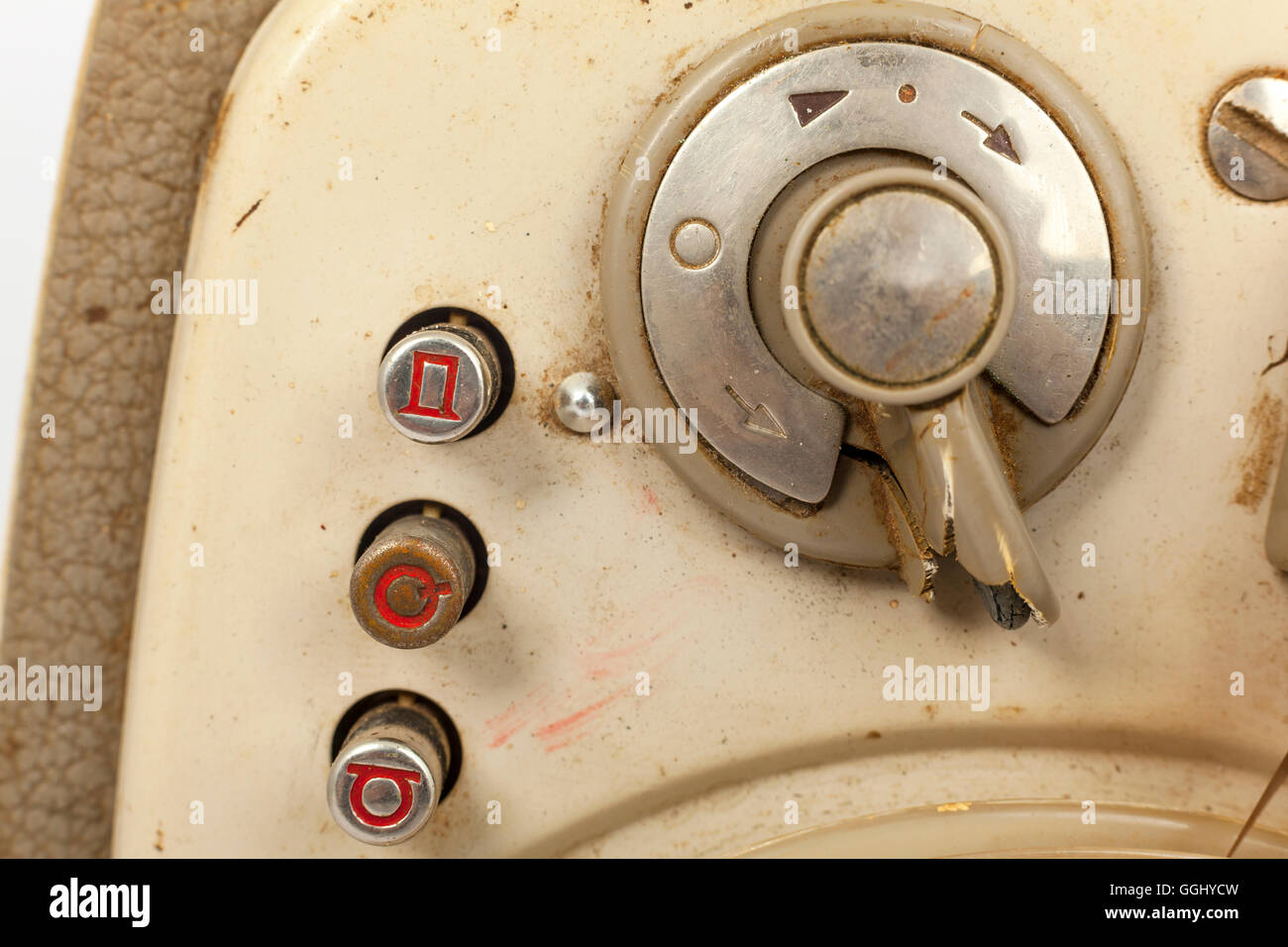 vintage old portable tape recorder with white background Stock Photo - Alamy