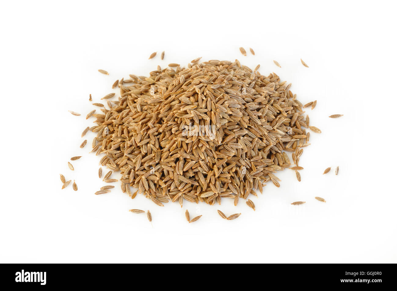 Cumin seeds isolated on white background Stock Photo - Alamy
