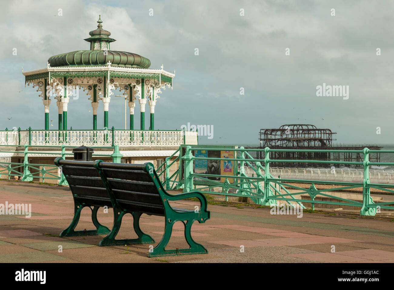 Brighton Seafront Bench High Resolution Stock Photography and Images ...
