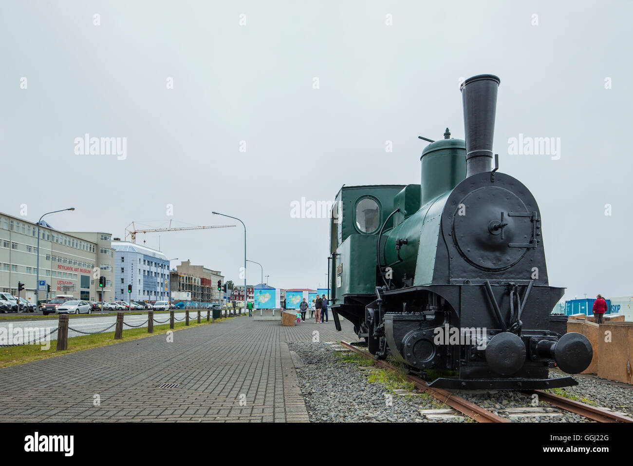 Historic steam locomotive in Reykjavik, Iceland Stock Photo - Alamy