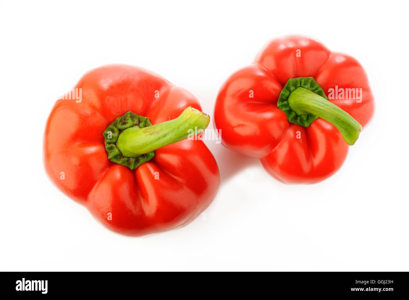 ripe red pepper isolated on white background Stock Photo - Alamy
