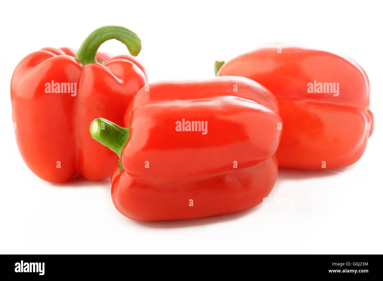 ripe red pepper isolated on white background Stock Photo - Alamy