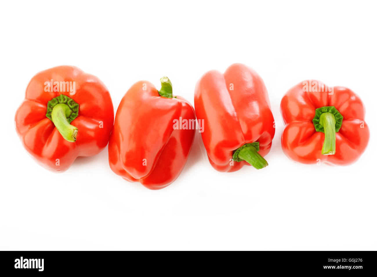 ripe red pepper isolated on white background Stock Photo - Alamy