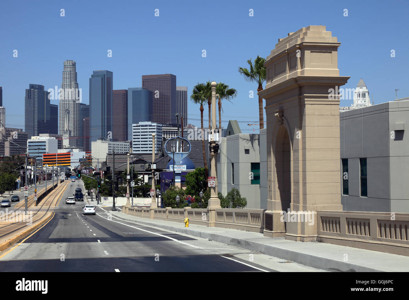 geography / travel, USA, California, Los Angeles, downtown of the 1st ...