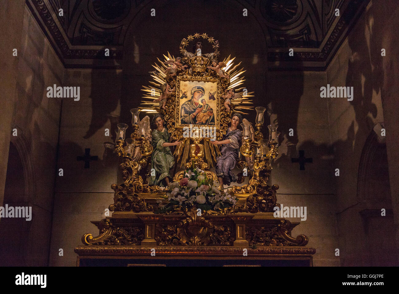 An Altar dedicated to the Lady of Perpetual Succor inside a Catholic ...