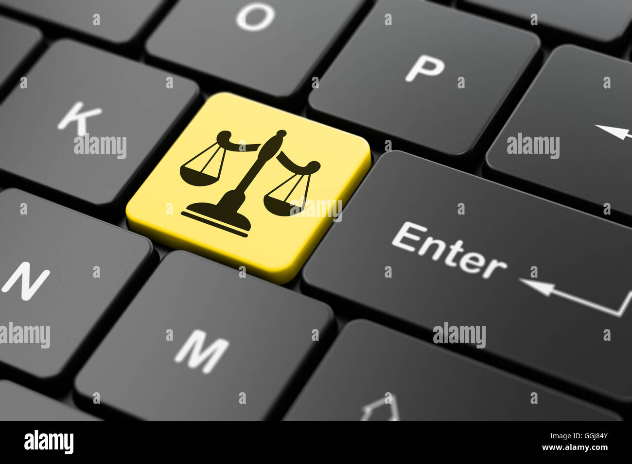 Law concept: Scales on computer keyboard background Stock Photo - Alamy
