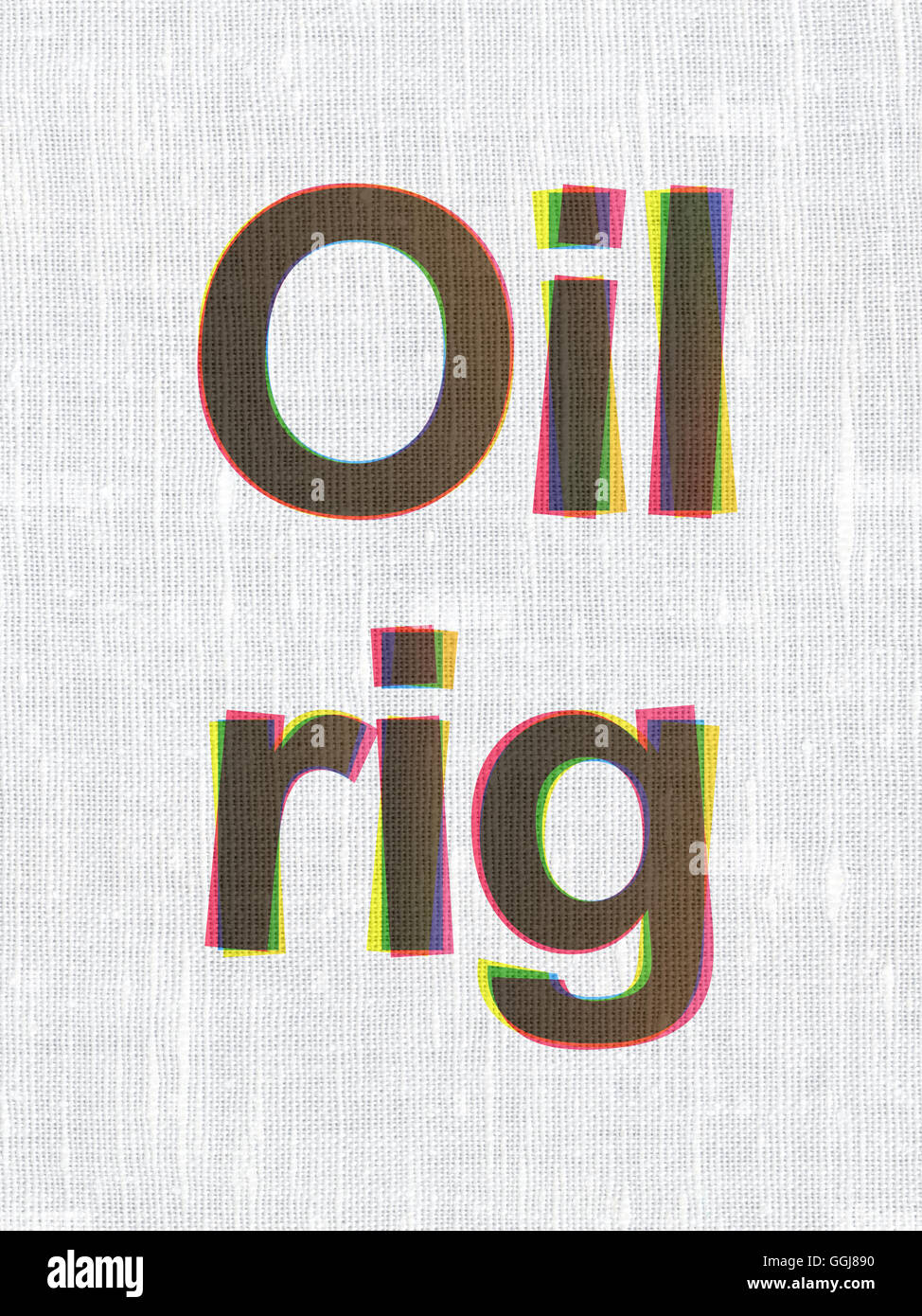 Industry concept: Oil Rig on fabric texture background Stock Photo - Alamy