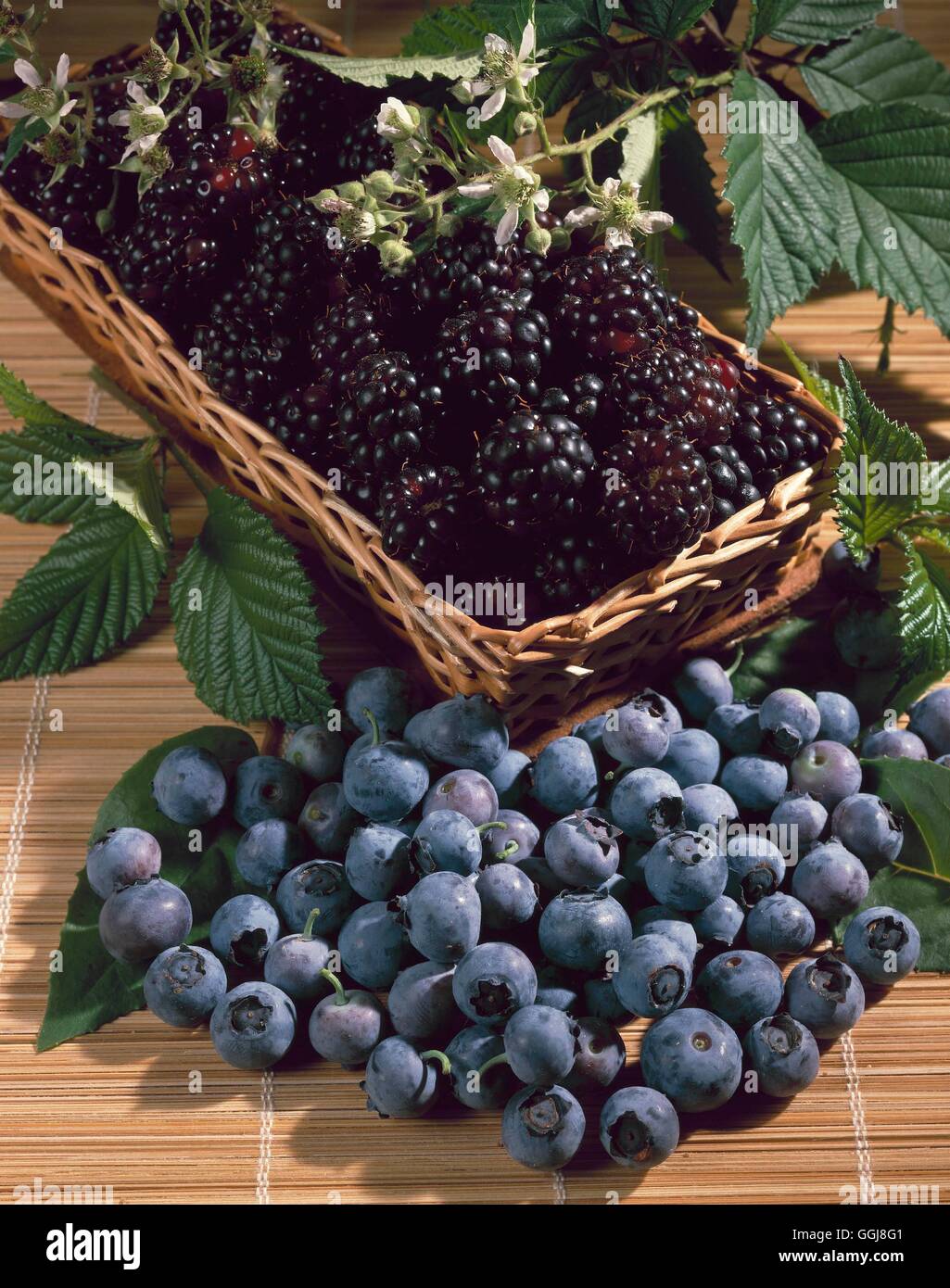 Fruit Collection - Blackberries and Blueberries FCO075049 Stock Photo ...