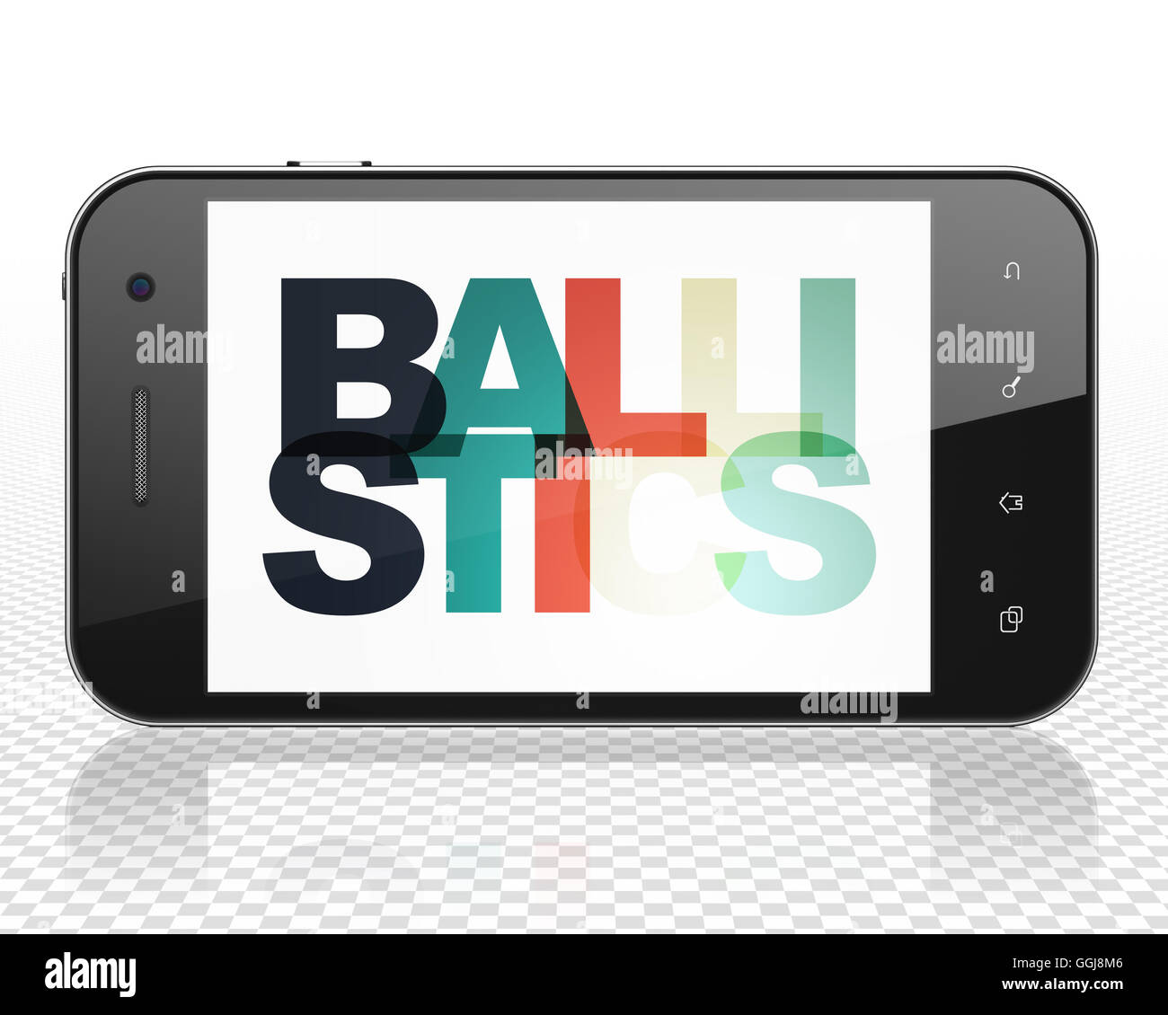 Science concept: Smartphone with Ballistics on display Stock Photo - Alamy