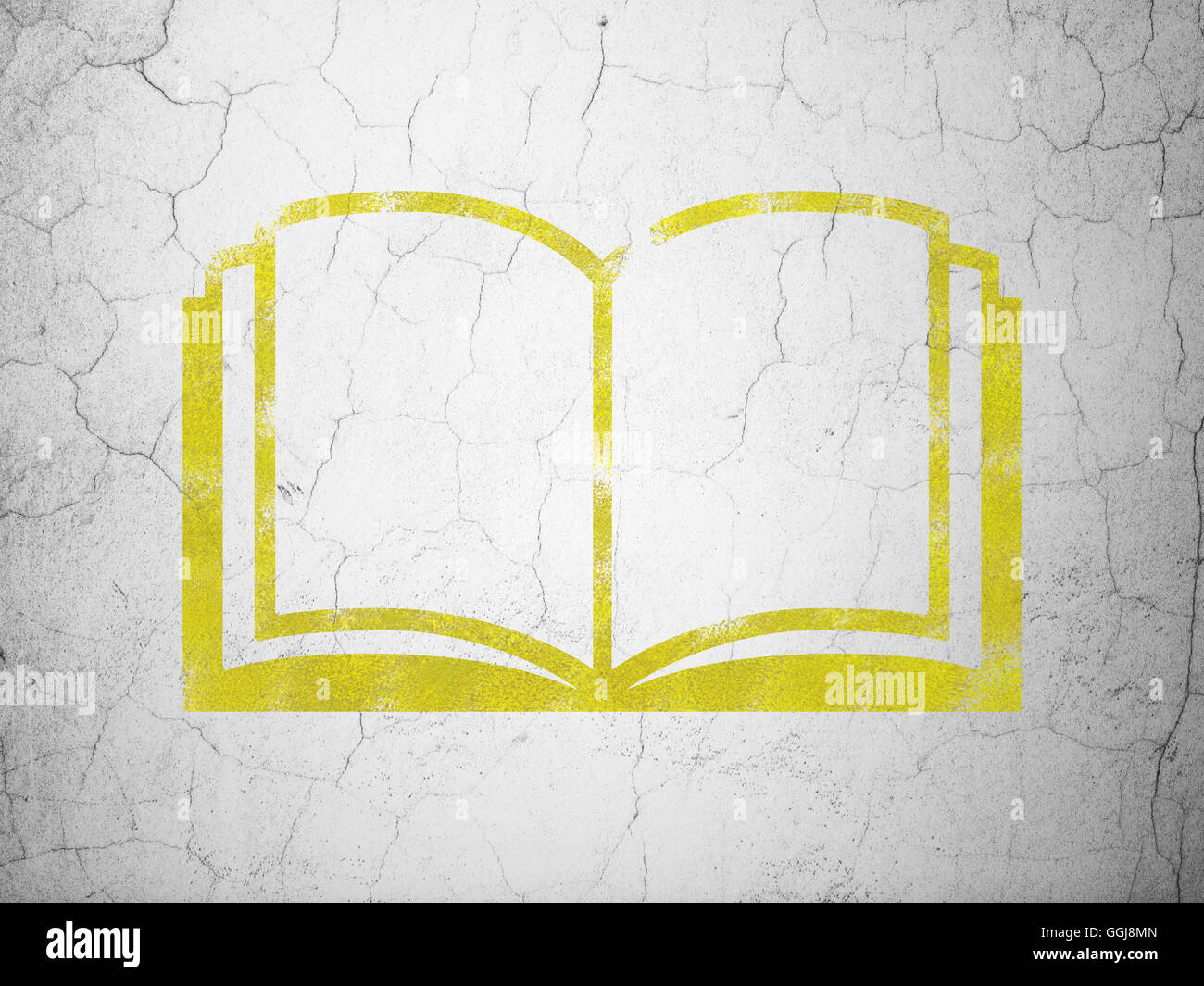 Science concept: Book on wall background Stock Photo - Alamy