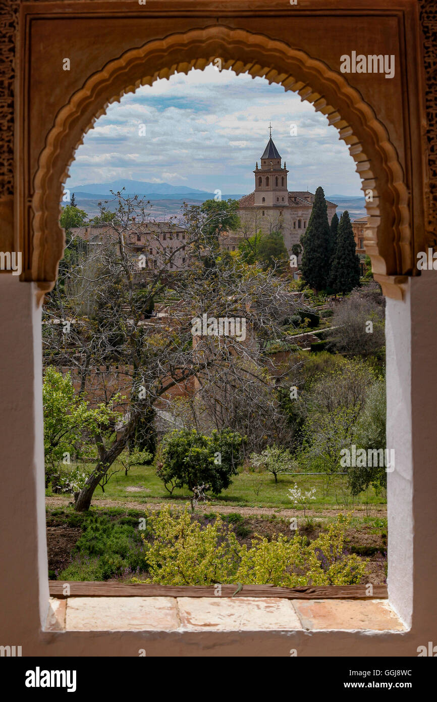 The Alhambra Palace views, Granada, Spain Stock Photo - Alamy
