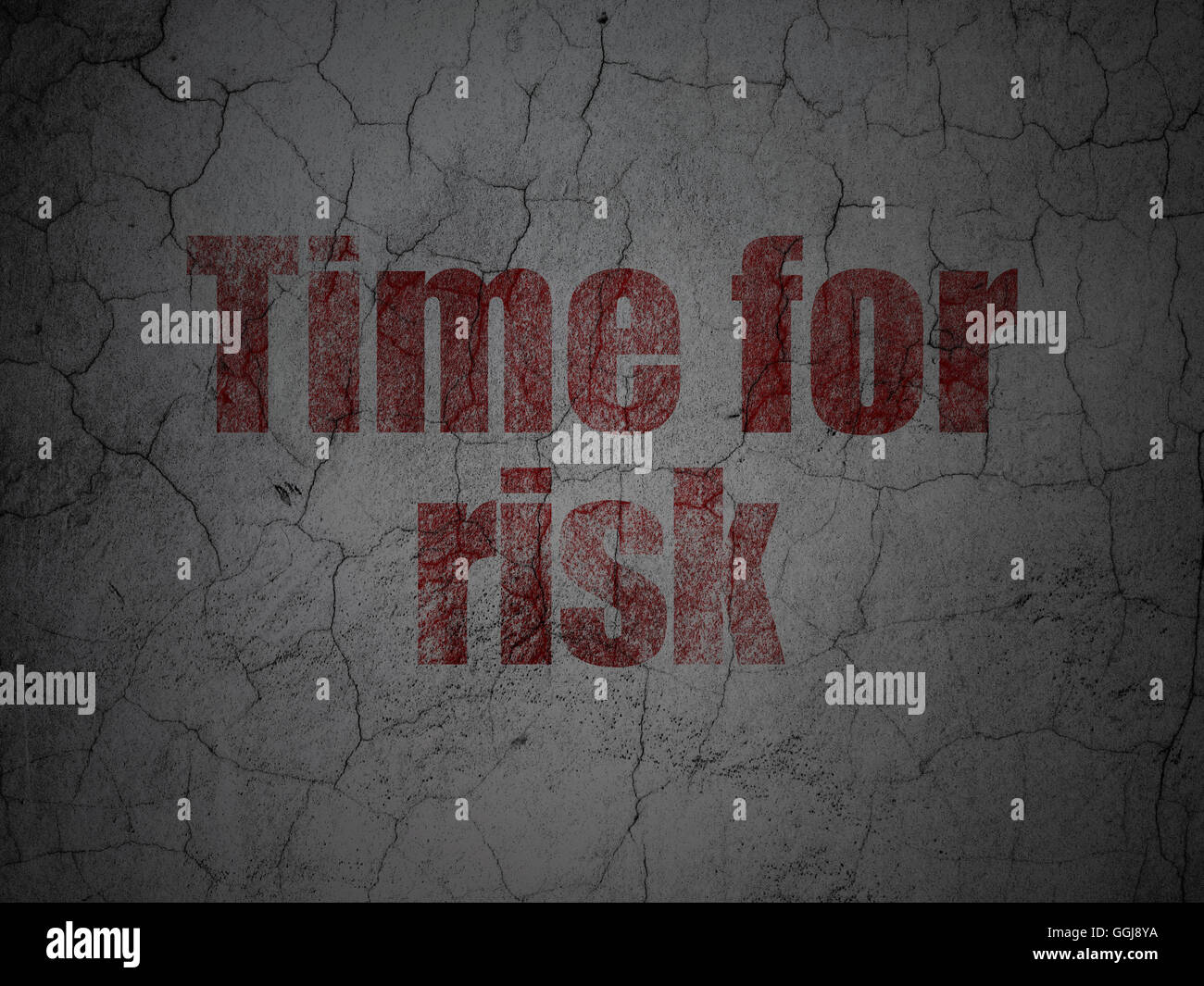 Time concept: Time For Risk on grunge wall background Stock Photo - Alamy