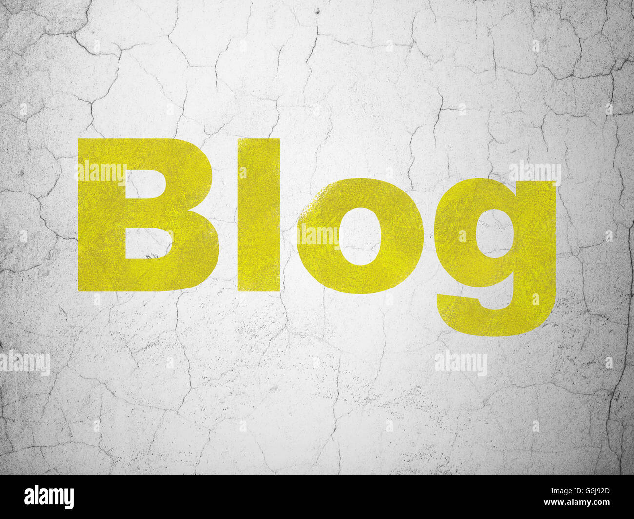 Web design concept: Blog on wall background Stock Photo - Alamy