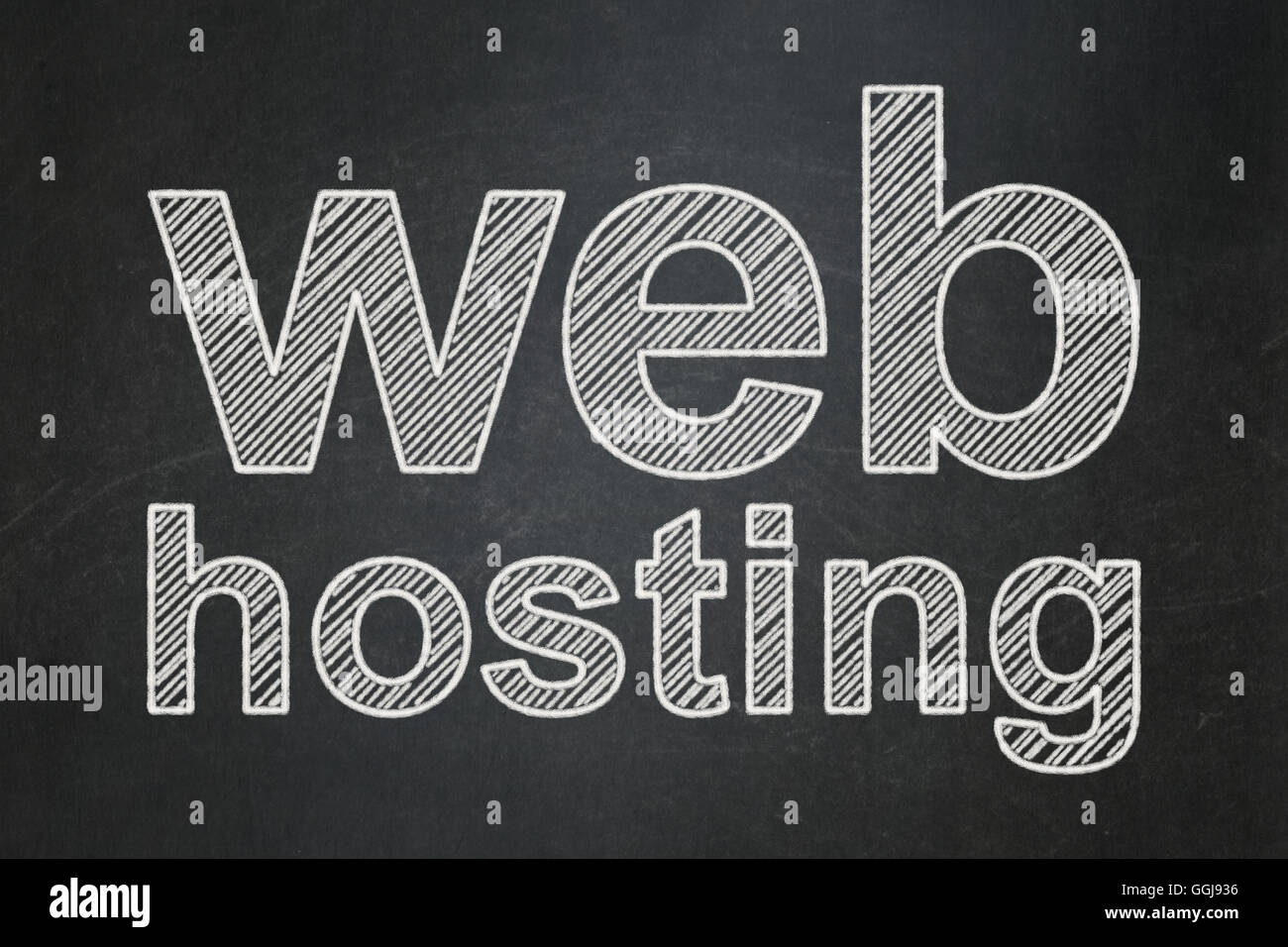 Web development concept: Web Hosting on chalkboard background Stock ...