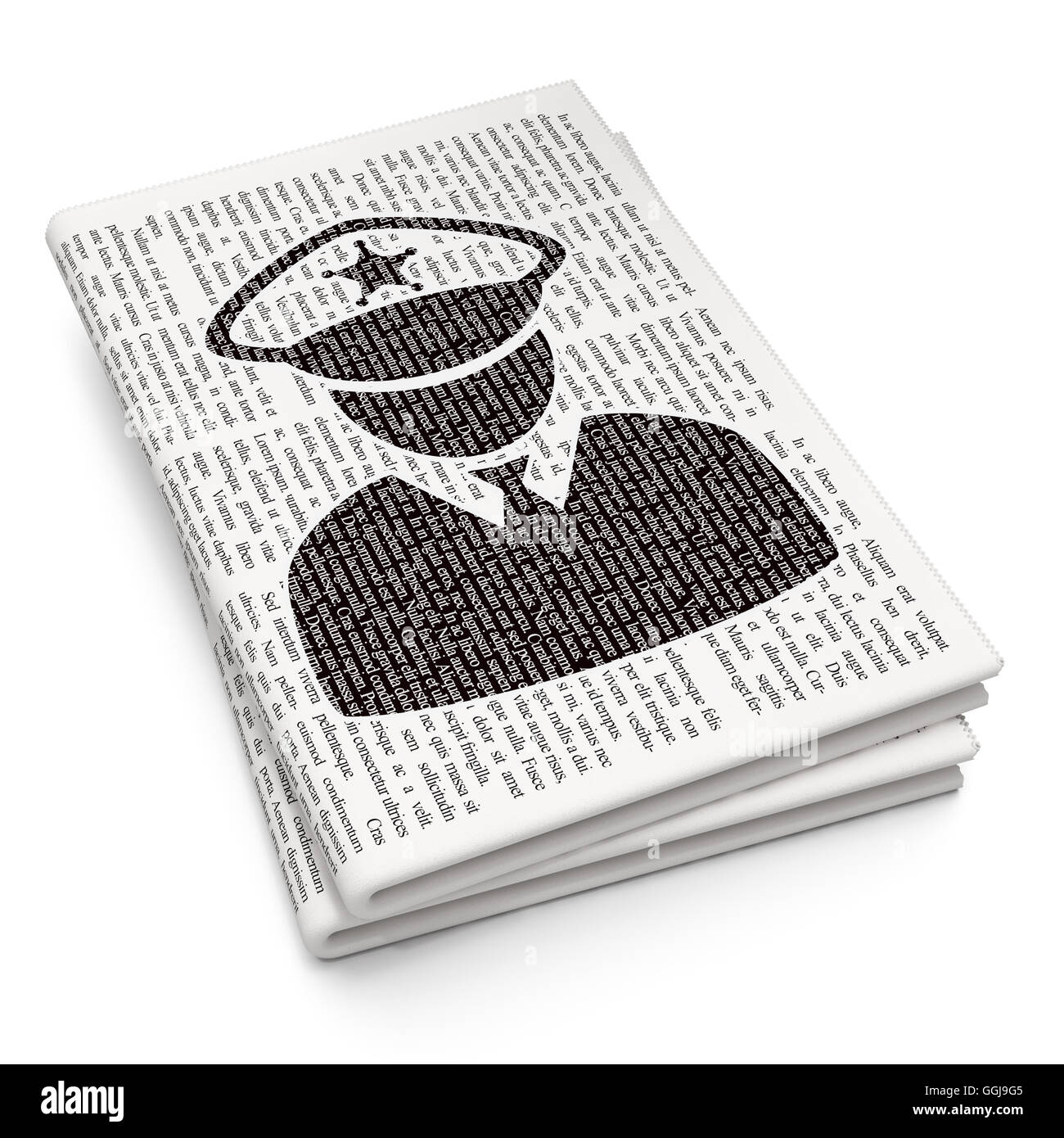 Privacy concept: Police on Newspaper background Stock Photo - Alamy