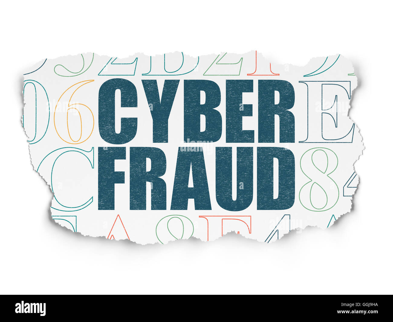 Safety concept: Cyber Fraud on Torn Paper background Stock Photo - Alamy