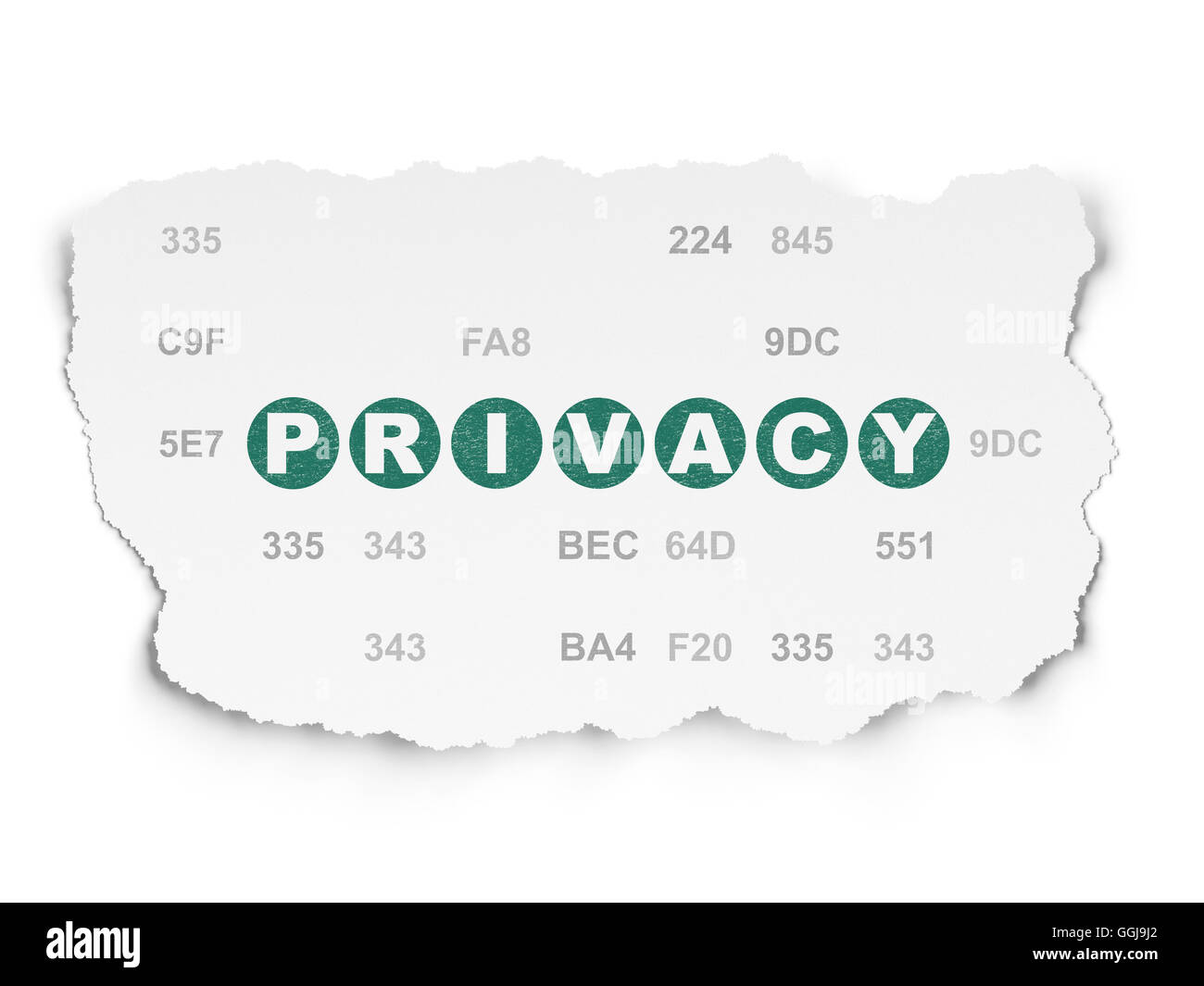Safety concept: Privacy on Torn Paper background Stock Photo - Alamy