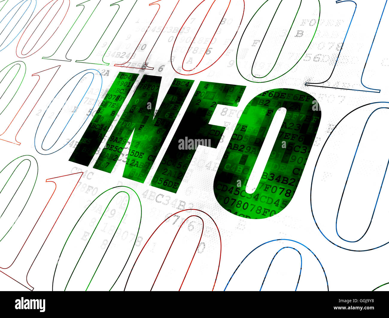 Information concept: Info on Digital background Stock Photo - Alamy