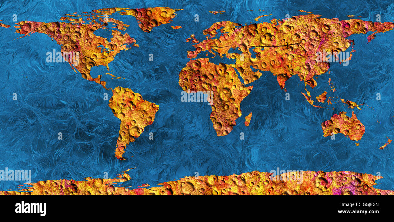 lifeless land map Stock Photo - Alamy