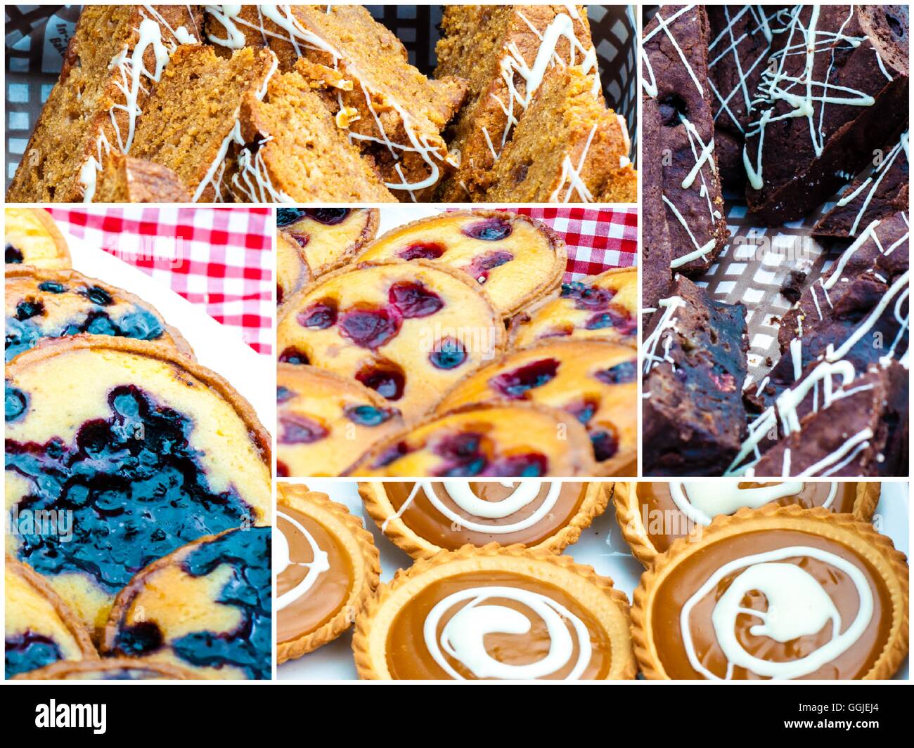 Photo collage of traditional British cakes Stock Photo - Alamy