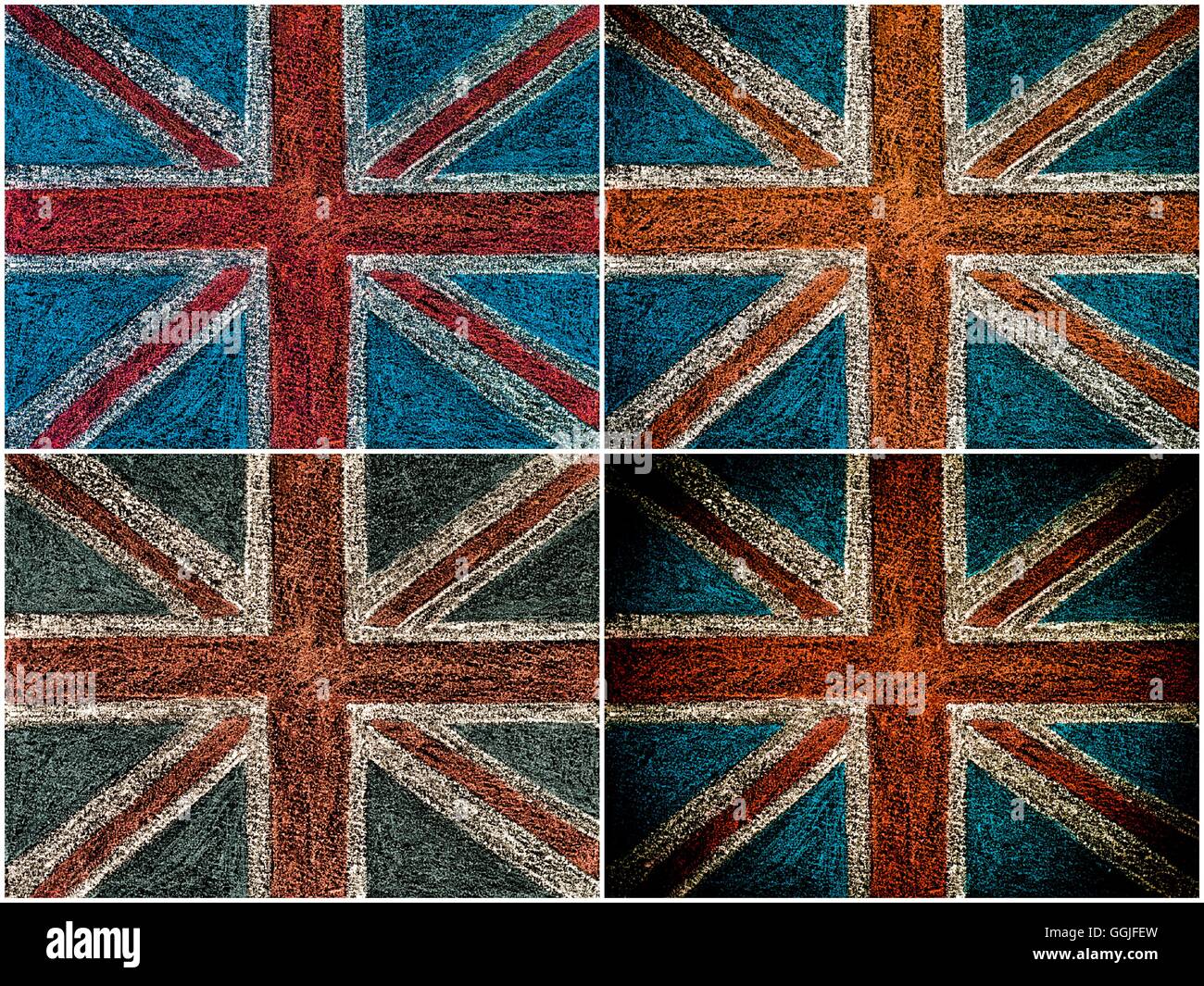 Chalk drawing of union jack hi-res stock photography and images - Alamy