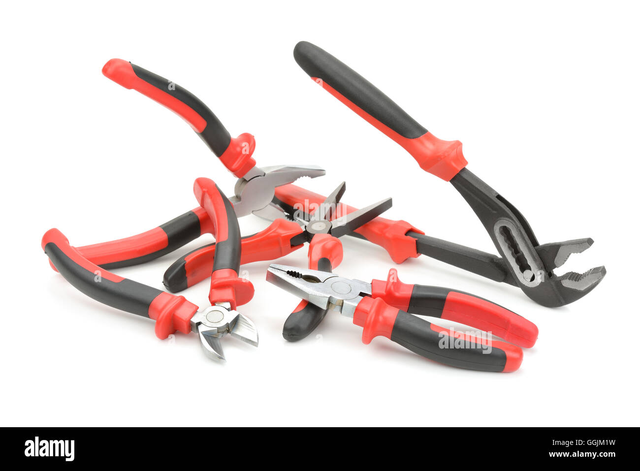 set pliers isolated on a white background Stock Photo - Alamy